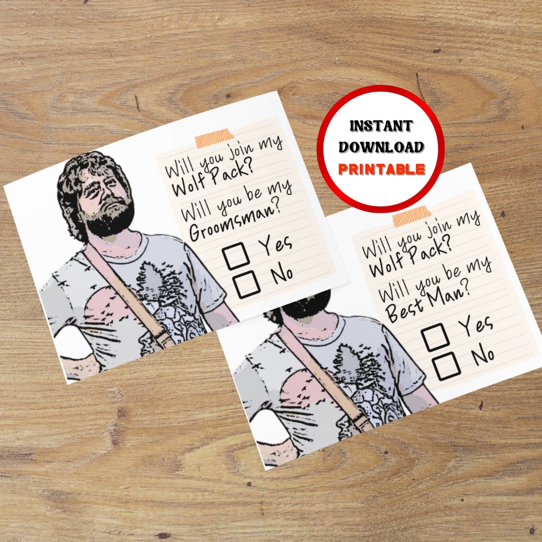 Funny Groomsmen Card, the Hangover, Groomsmen Proposal, Groomsman ...