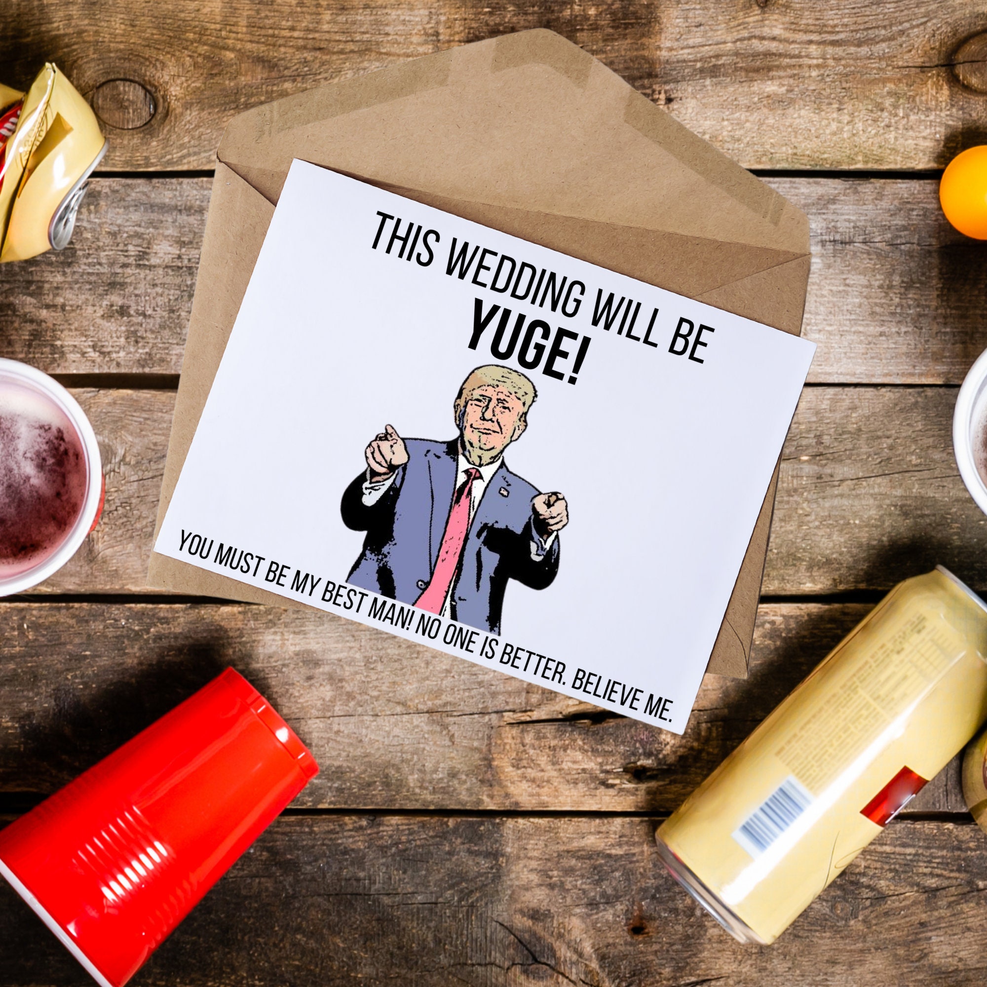 Funny Trump Proposal Card, Best Man Proposal, Groomsmen Proposal ...