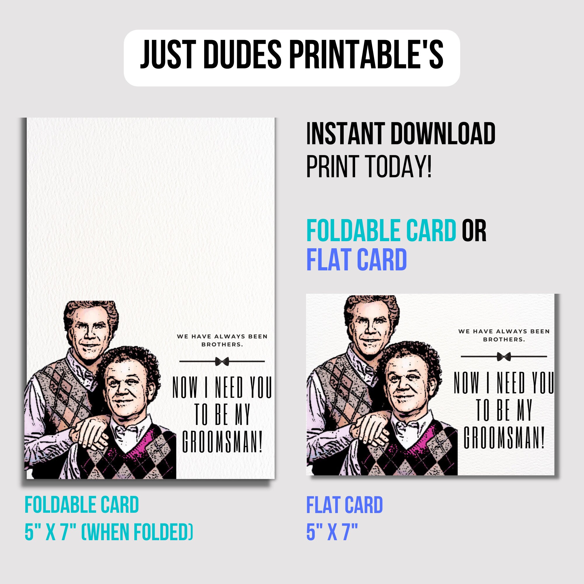 Step Brothers Card, Best Man Proposal Card, Funny Best Man Card ...