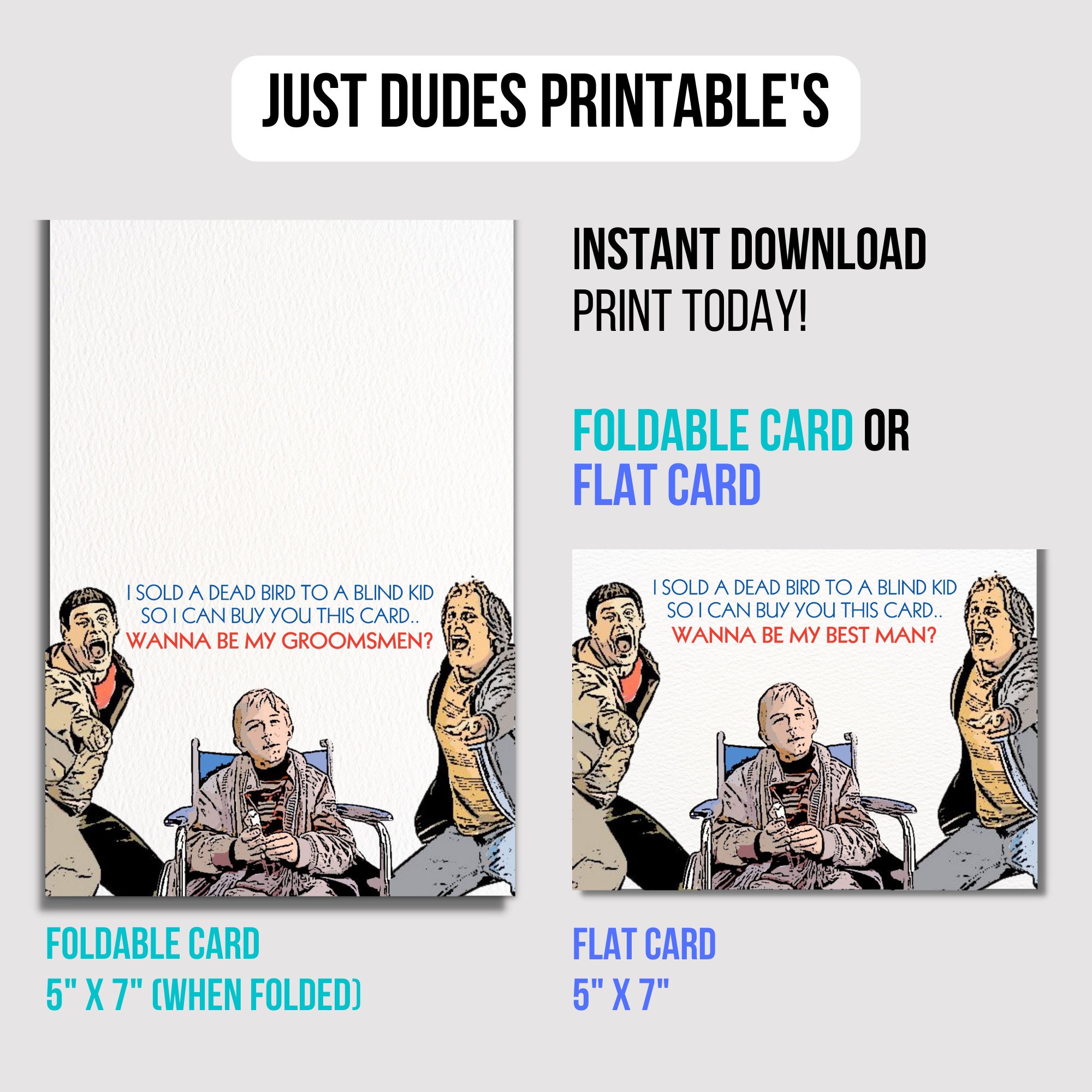 Dumb and Dumber Card, Funny Proposal Card, Best Man Proposal, Groomsmen ...
