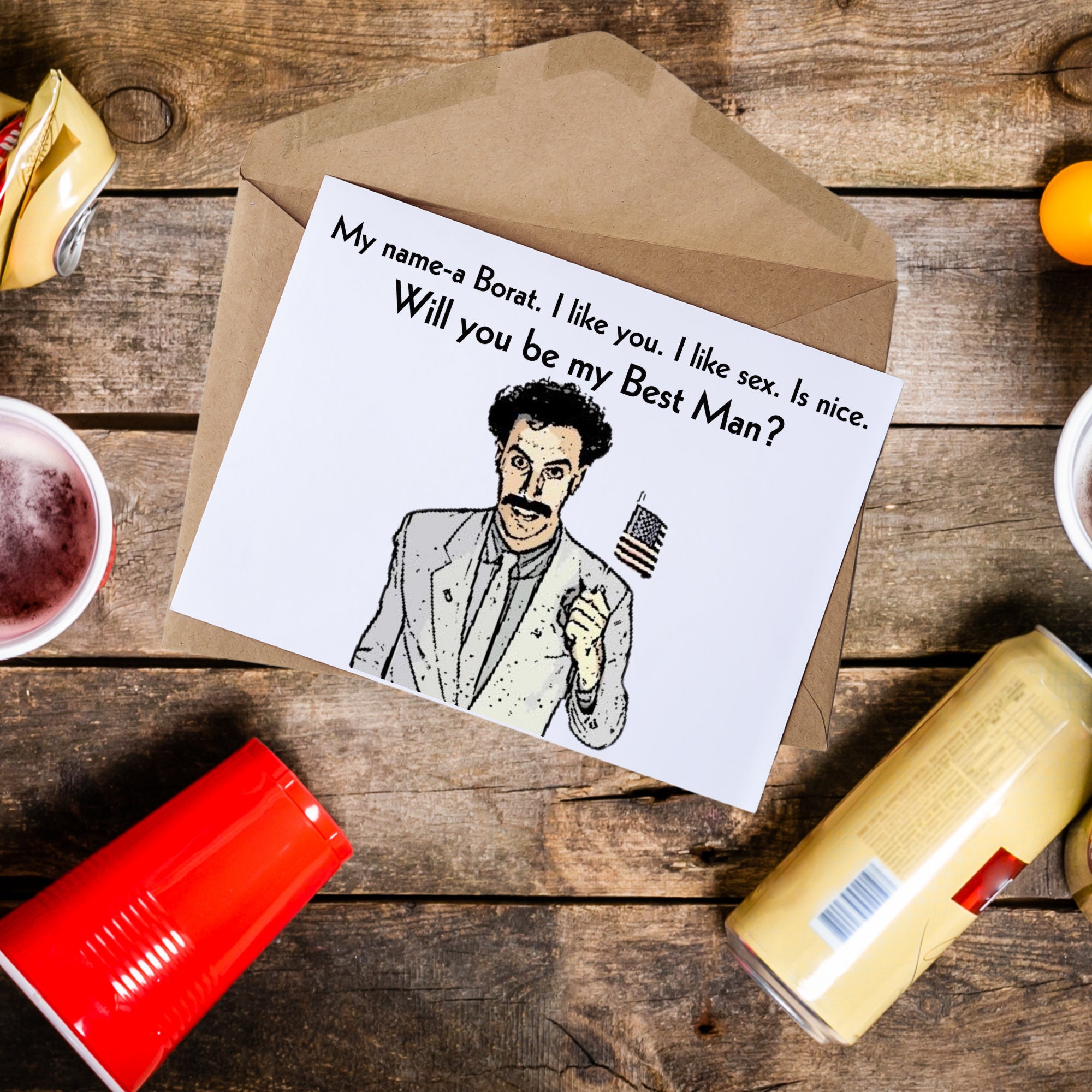 Funny Proposal Card, Borat Card, Best Man Proposal, Groomsmen Proposal ...