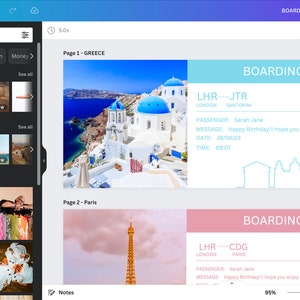 Digital Boarding Pass Template Completly Personlisable - Etsy