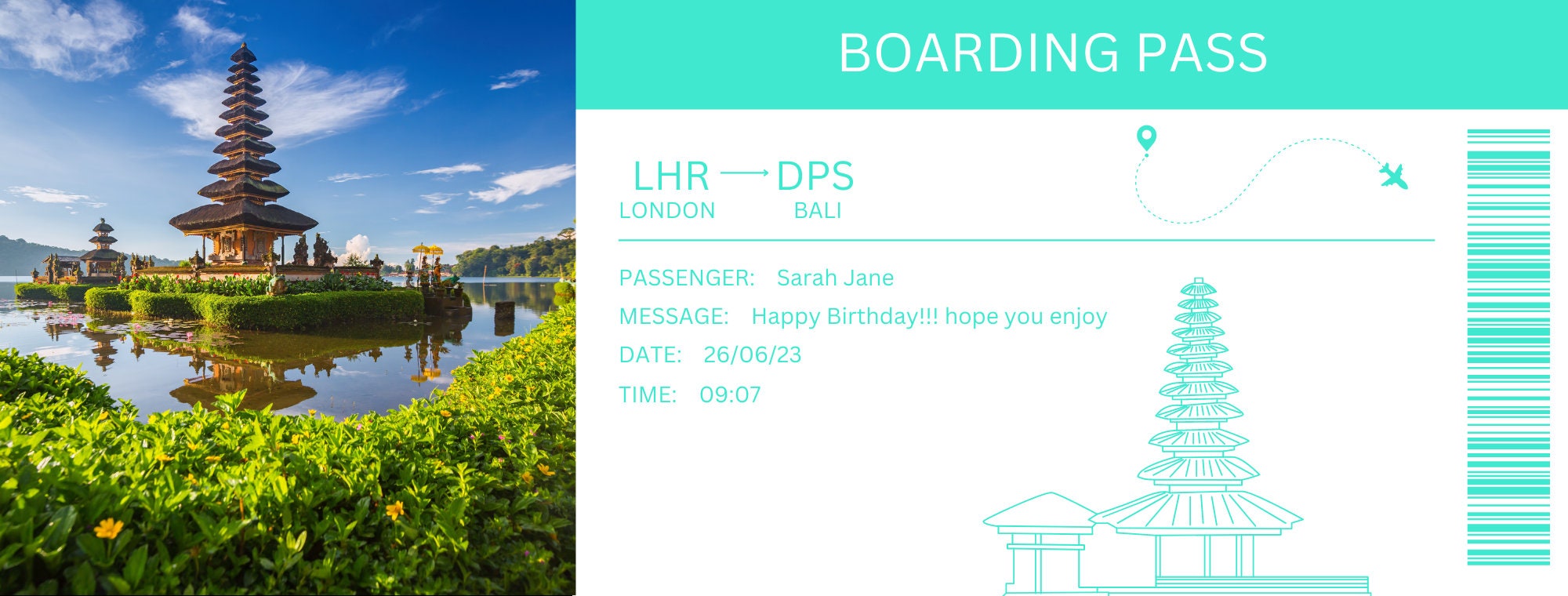 Digital Boarding Pass Template Completly Personlisable - Etsy