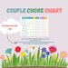 PERSONALISABLE Couples CHORE CHART| Weekly Chart | Couples | Argument ...