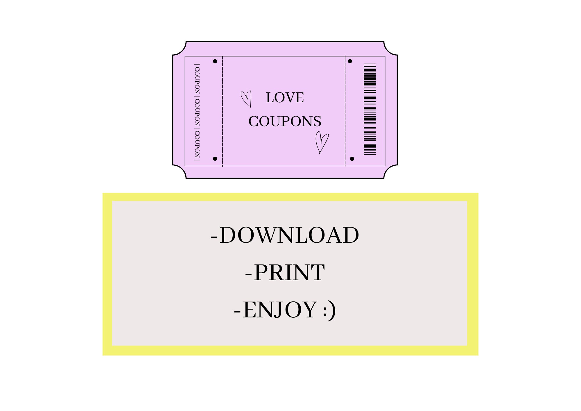 Printable Love COUPONS Couples Cheeky Nights in Personalise at Home ...