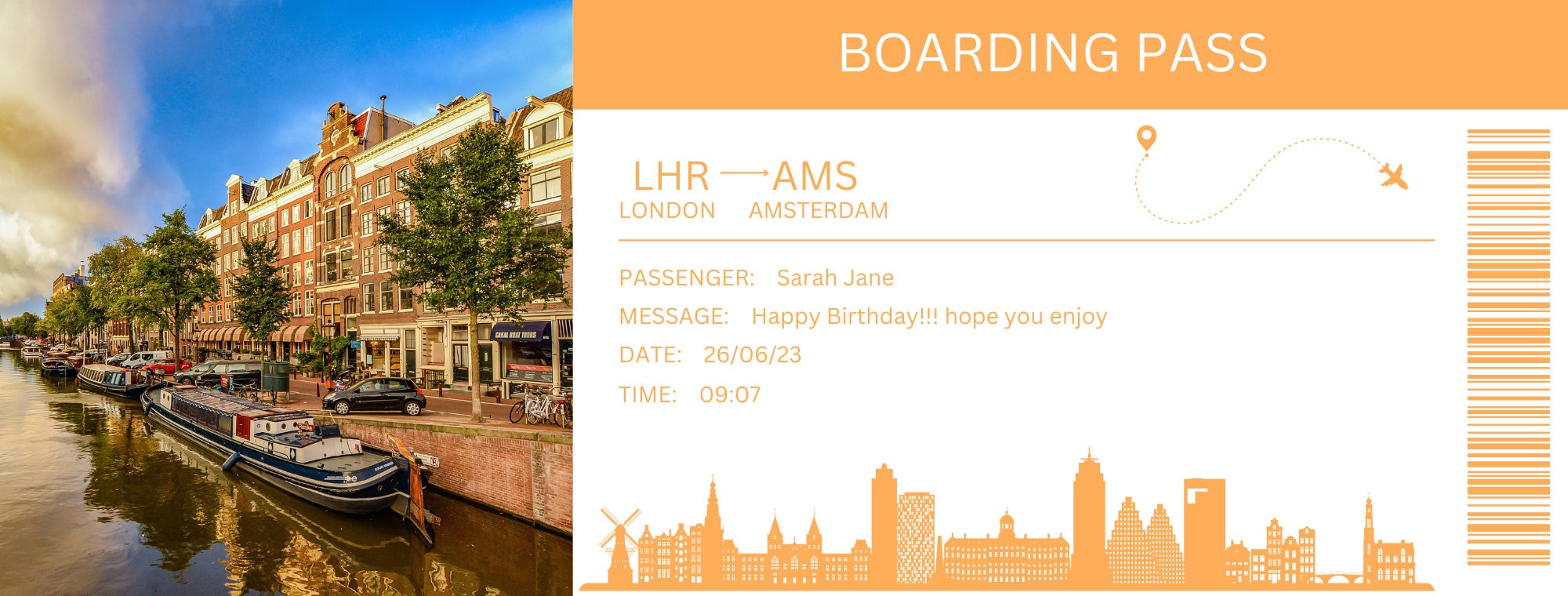 Digital Boarding Pass Template Completly Personlisable - Etsy