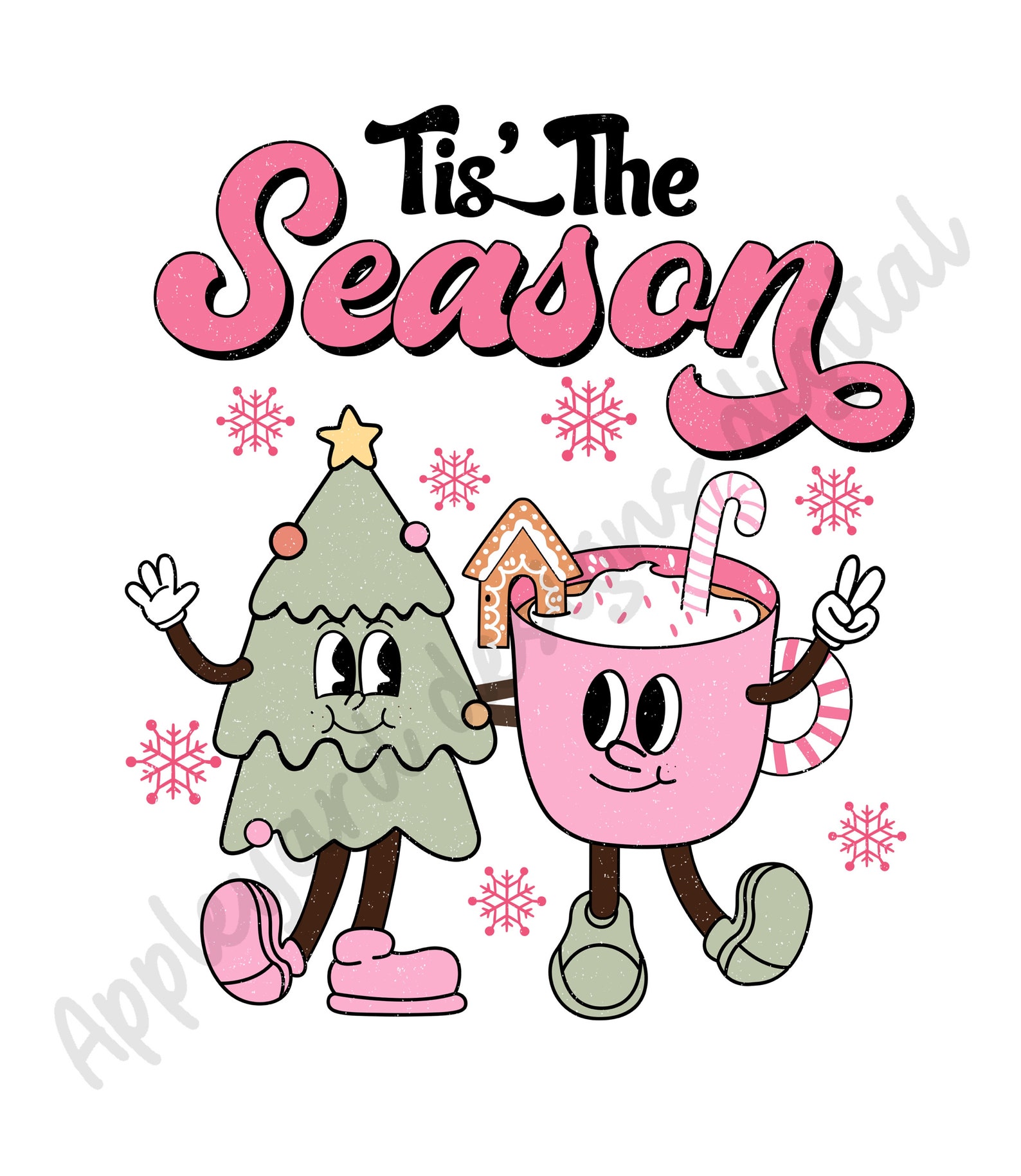 Retro Christmas Png Sublimation Design Downloads, Clip Art Christmas ...