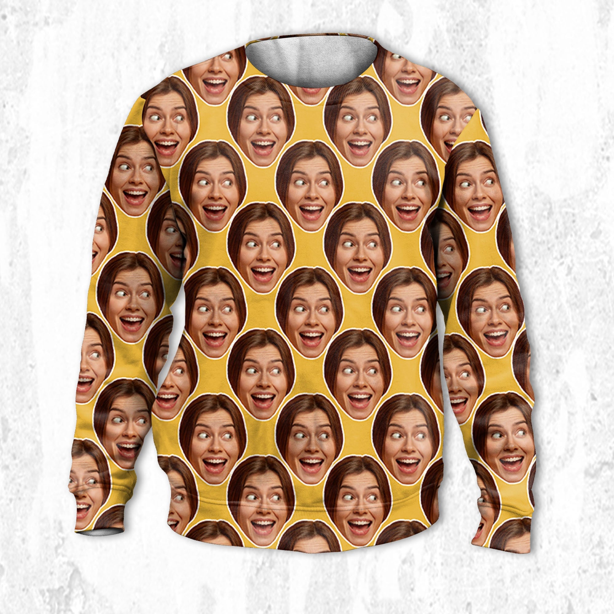Custom Face Sweatshirt, Face All Over Print Photo Shirt 3D, Funny ...