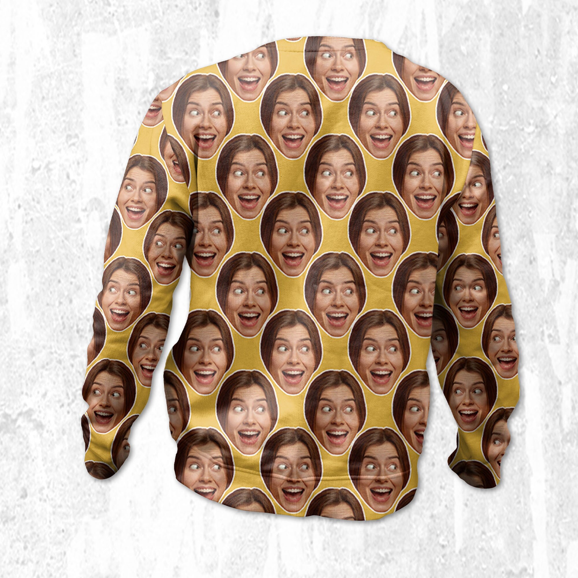Custom Face Sweatshirt, Face All Over Print Photo Shirt 3D, Funny ...