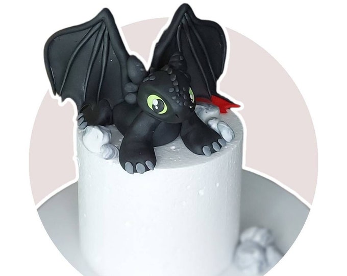 Toothless Fondant Cake Topper - Etsy Australia