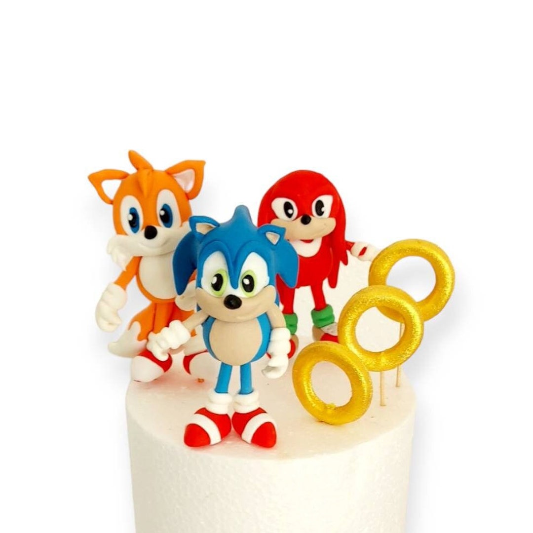 Sonic the Hedgehog Set Edible Fondant Cake Topper - Etsy