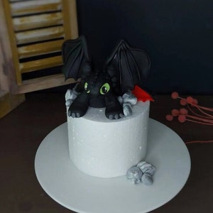 Toothless Fondant Cake Topper - Etsy Australia