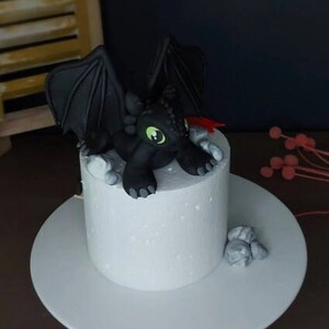 Toothless Fondant Cake Topper - Etsy Australia