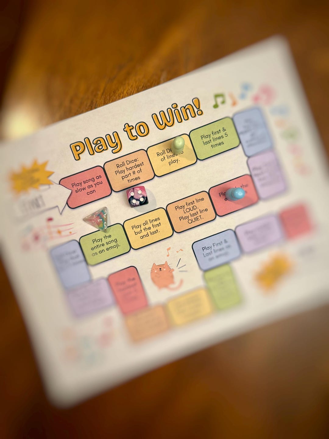 Music Practice Board Game | Piano Lessons | Homeschool Printable - Etsy
