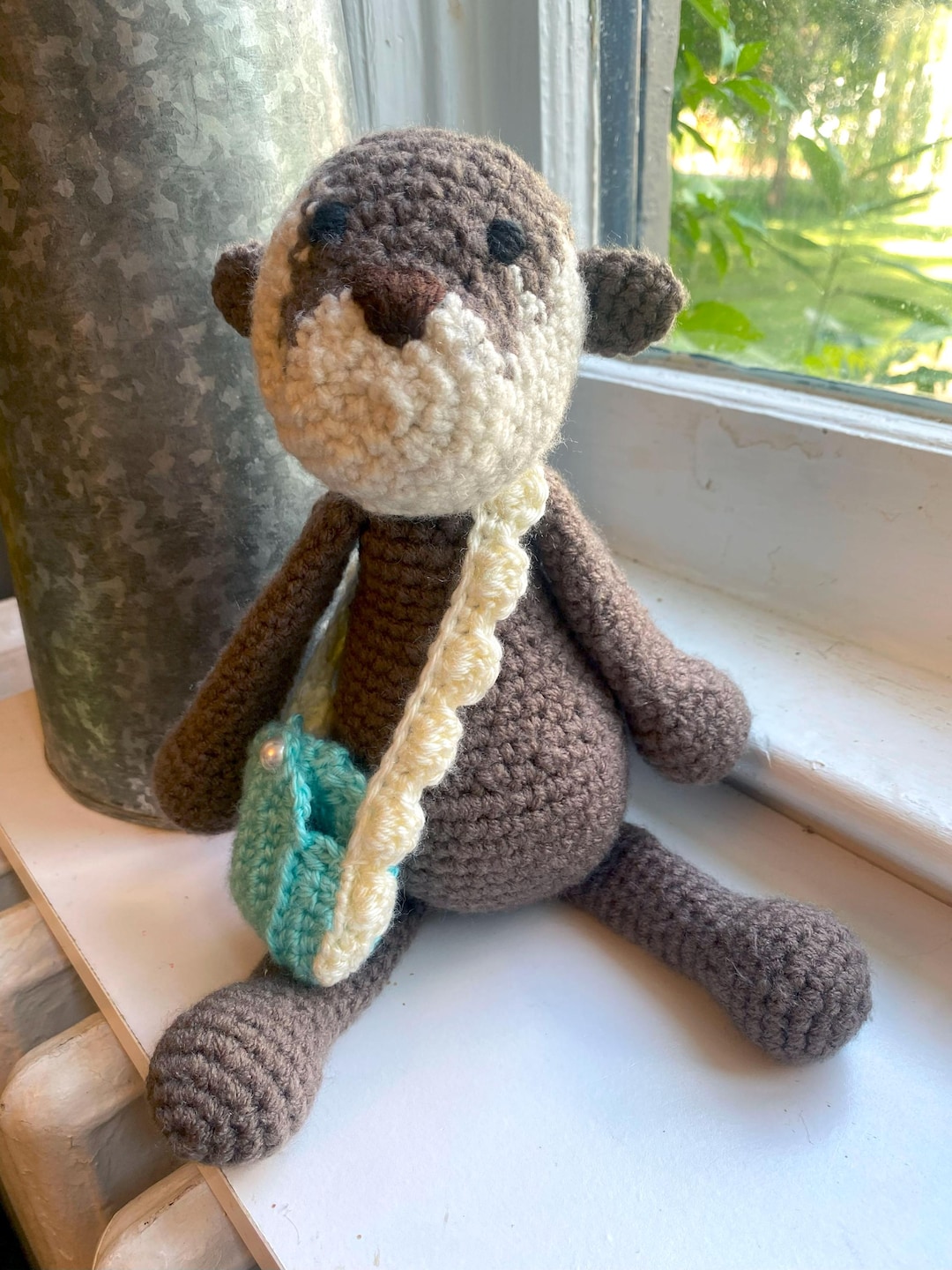 Adorable Otter Crochet - Amigurumi Otter Stuffy - Purse and Marble ...