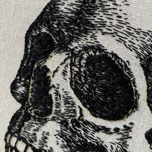 Hand Embroidered Skull - Etsy