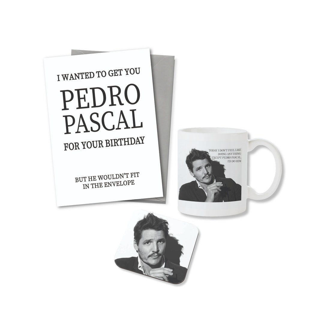 Pedro Pascal Gift Set - Gift for Her, Birthday Gift, Friend Gift, Card ...