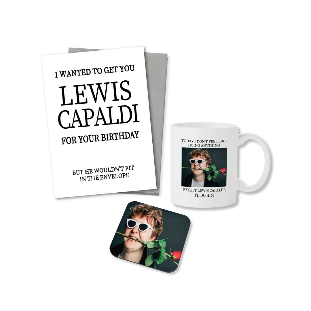 Lewis Capaldi Gift Set Gift for Her, Birthday Gift, Friend Gift, Card ...