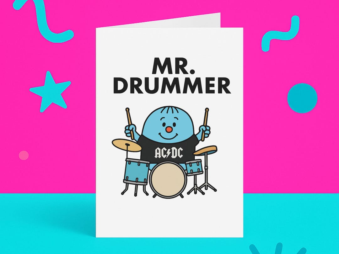 Mr Drummer Funny Birthday Card – Parody Music Card – Gift for Drummer ...