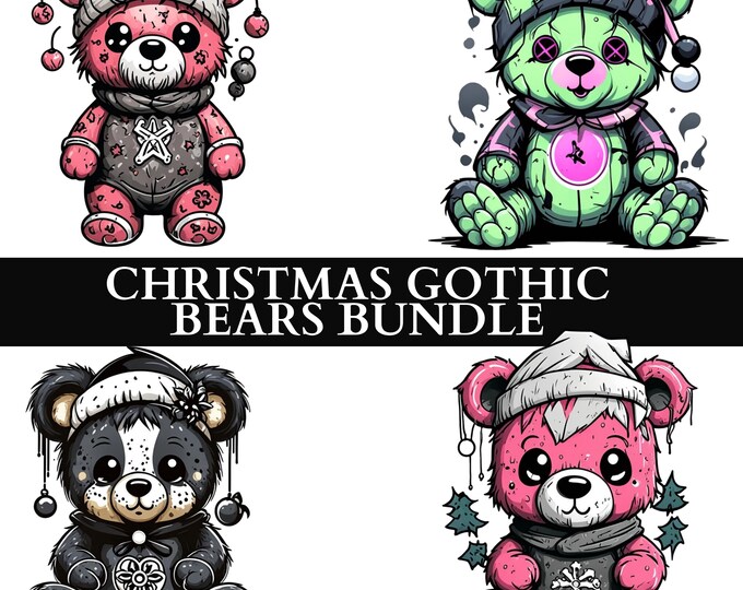 Scary Teddy Bear Bundle Vol 4, 6 PNG Zombie Spooky Teddybear Monster ...