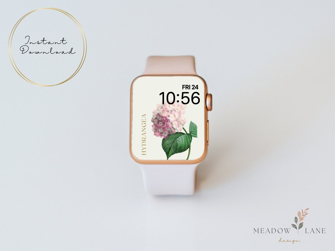 Hydrangea Apple Watch Wallpaper | Spring Floral Watch Face | Vintage ...