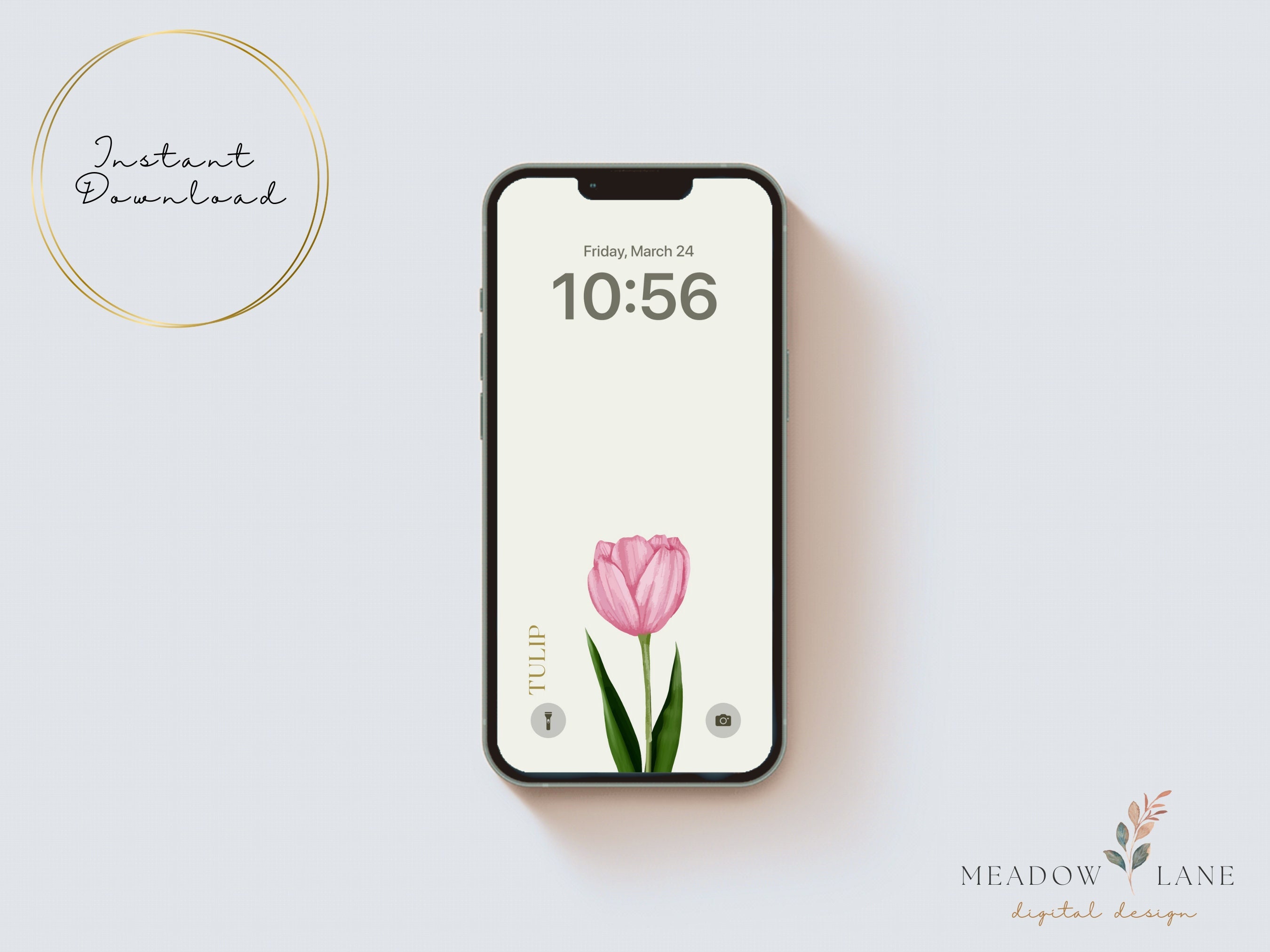 Tulip Apple iPhone Wallpaper | Spring Floral iPhone Background ...