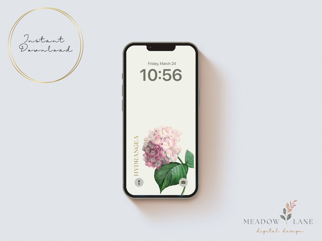 Hydrangea Apple iPhone Wallpaper | Spring Floral iPhone Background ...