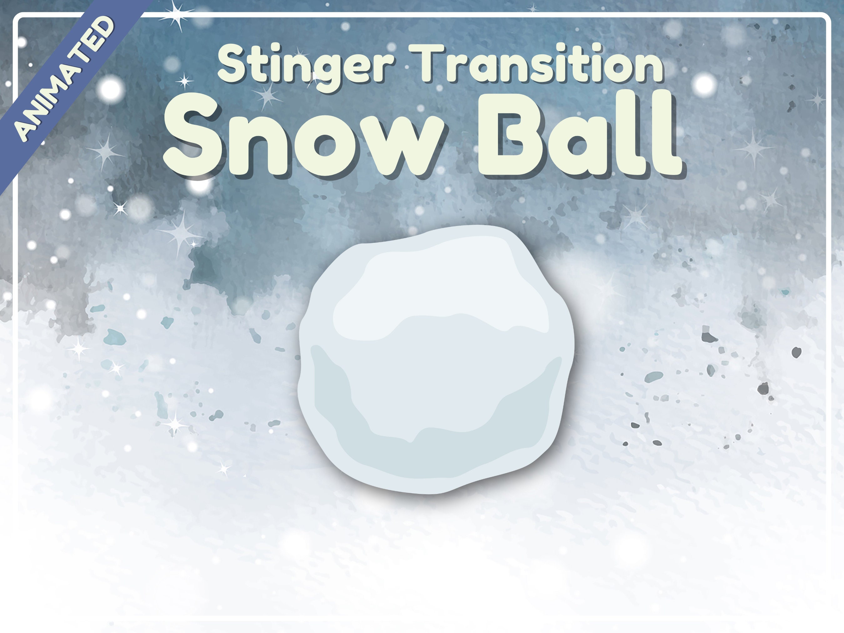 Snowball Stringer Transition | Cute Winter Themed OBS Animated ...