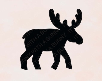 Moose Silhouette SVG Vector Clipart Moose Shape Cut Files - Etsy