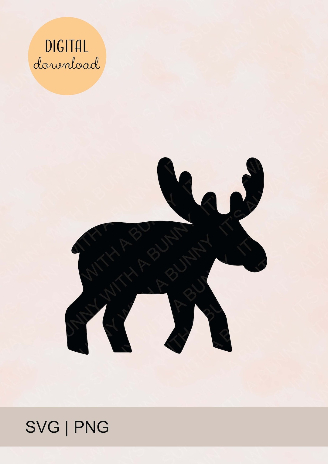 Moose Silhouette SVG Easy Cut File - Etsy
