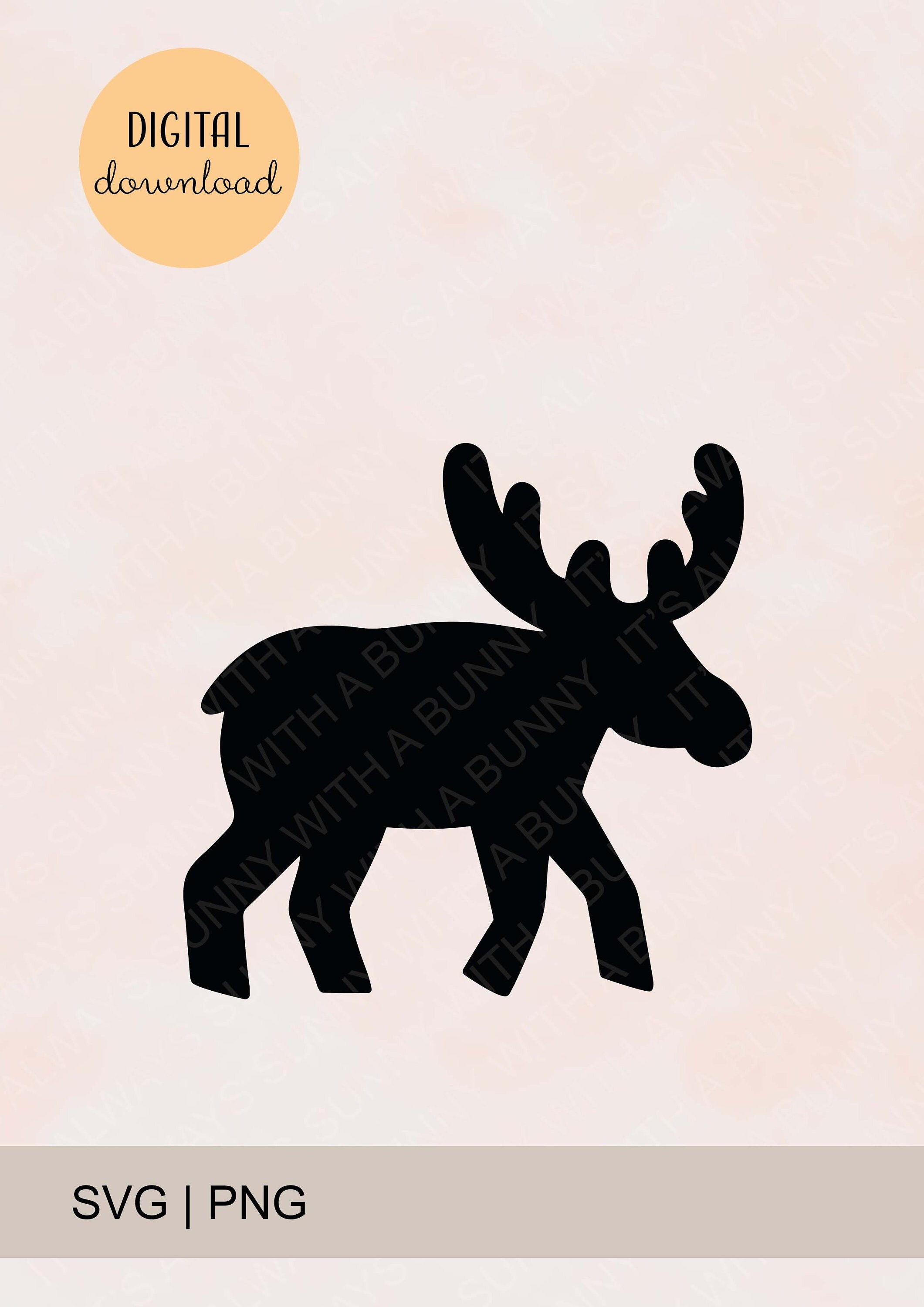 Moose Silhouette SVG Easy Cut File - Etsy