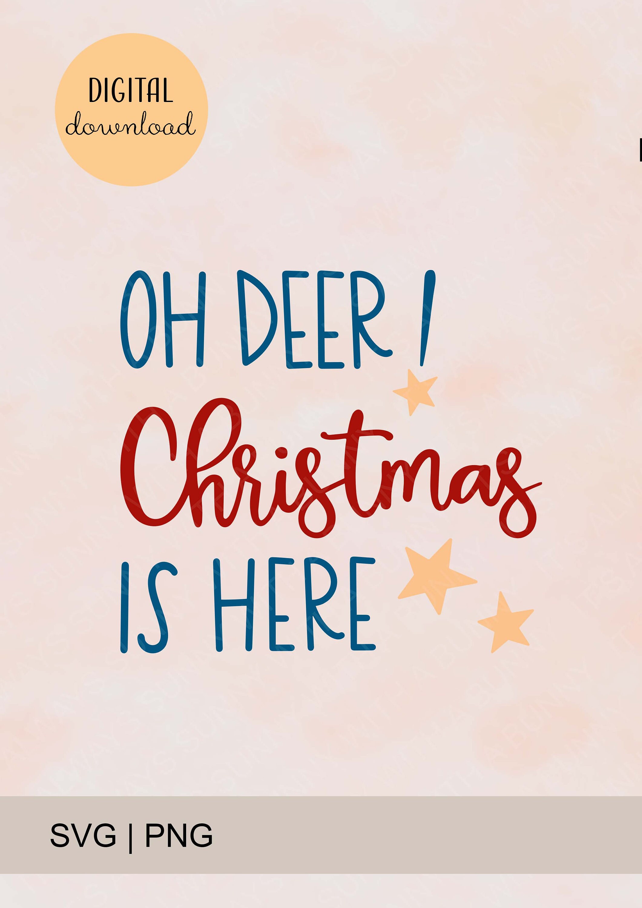 Oh Deer Christmas is Here SVG File for Tshirts - Etsy