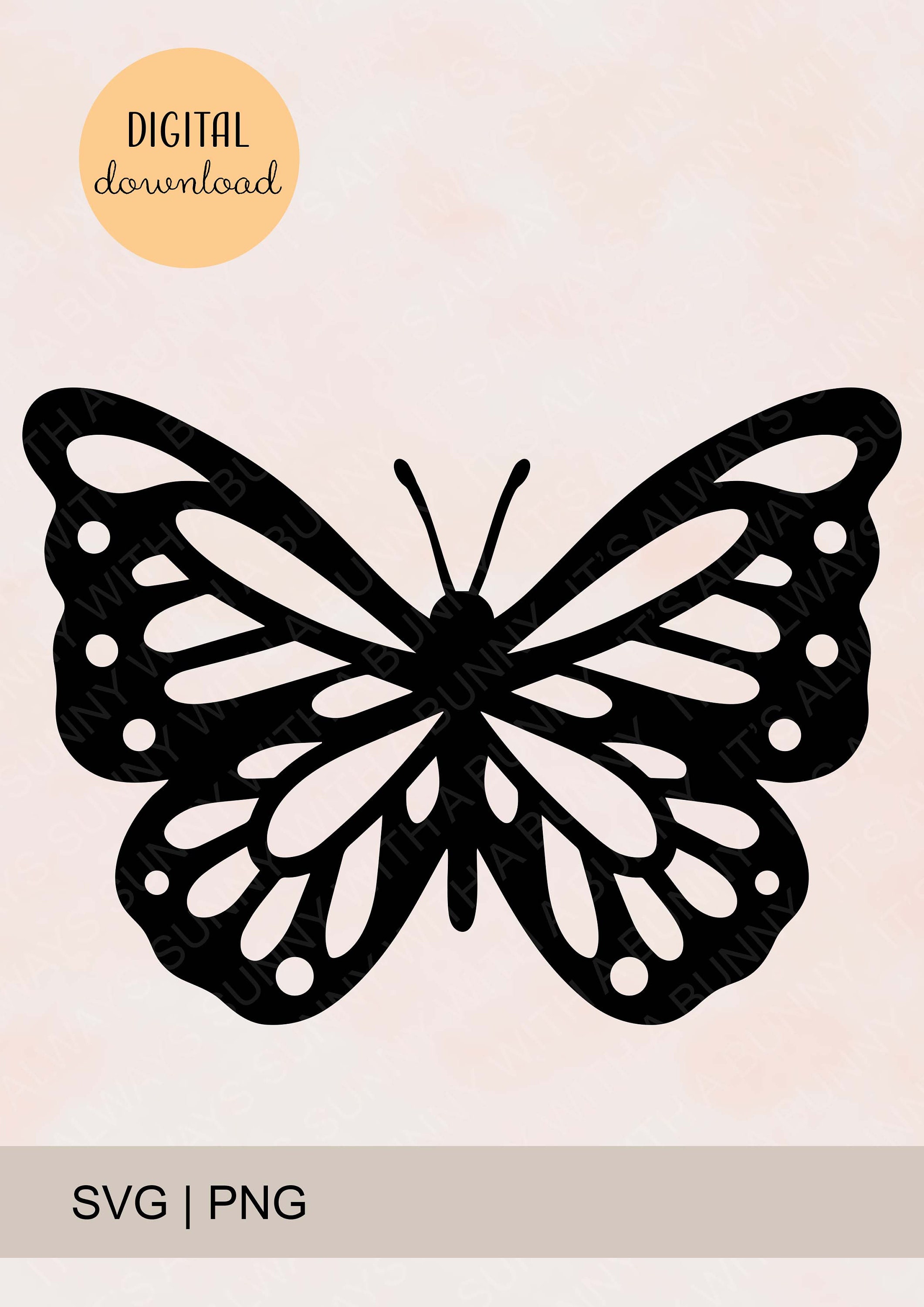 Butterfly SVG for Cricut, Simple Monarch Butterfly Cut File - Etsy