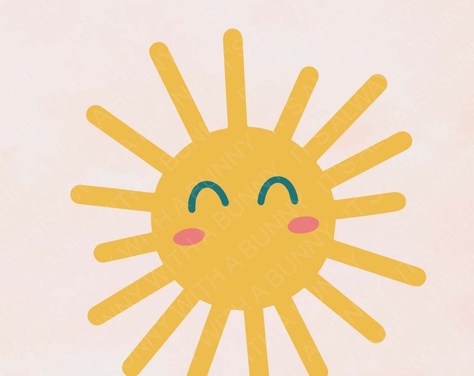Kawaii Happy Sun SVG for Cricut and Silhouette - Etsy