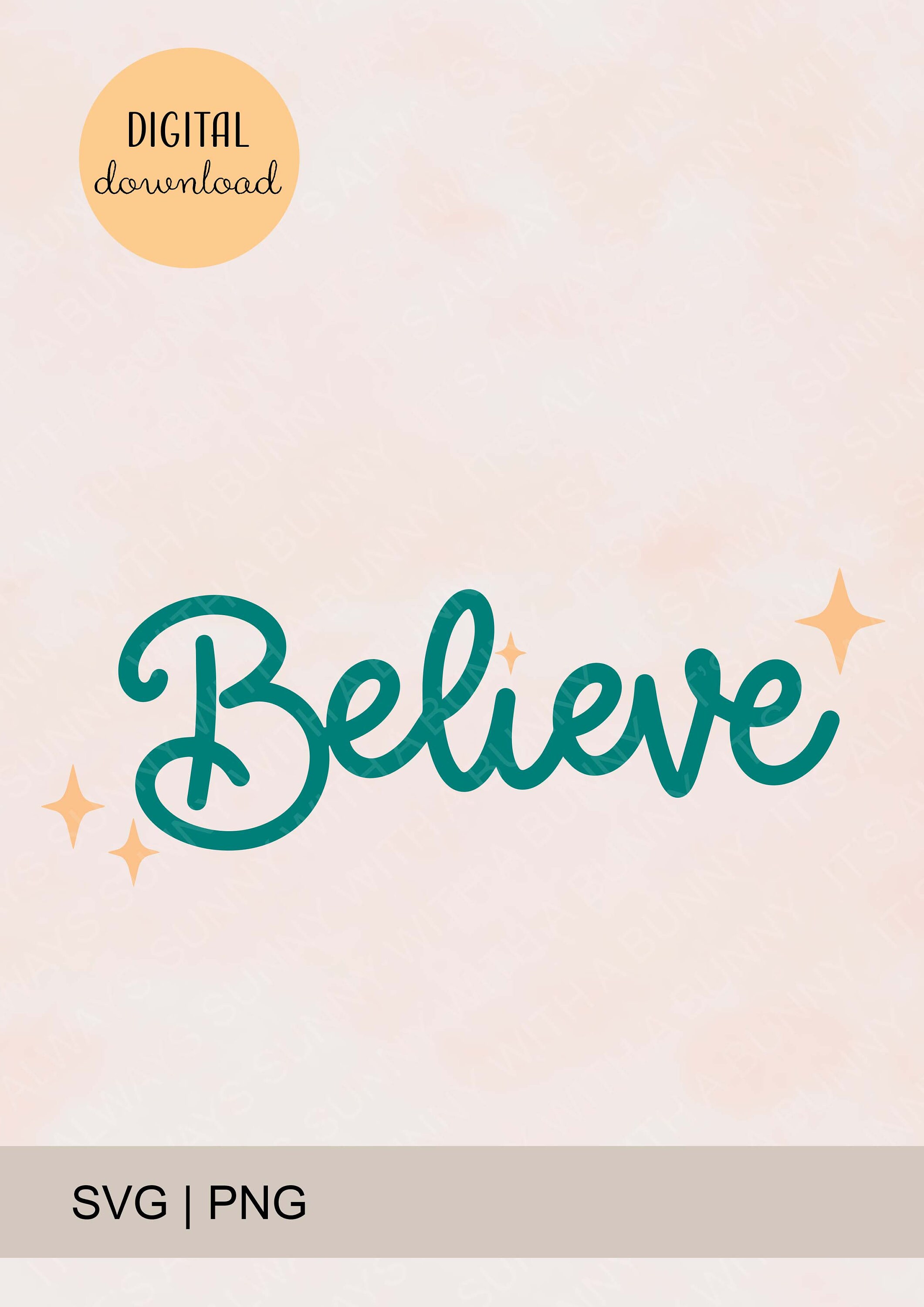 Simple Believe Text SVG File - Etsy