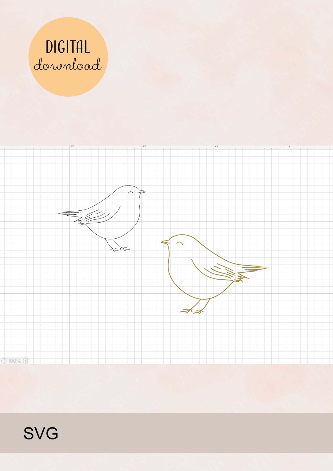 Robin Bird SVG Draw Tool File Fro Cricut - Etsy