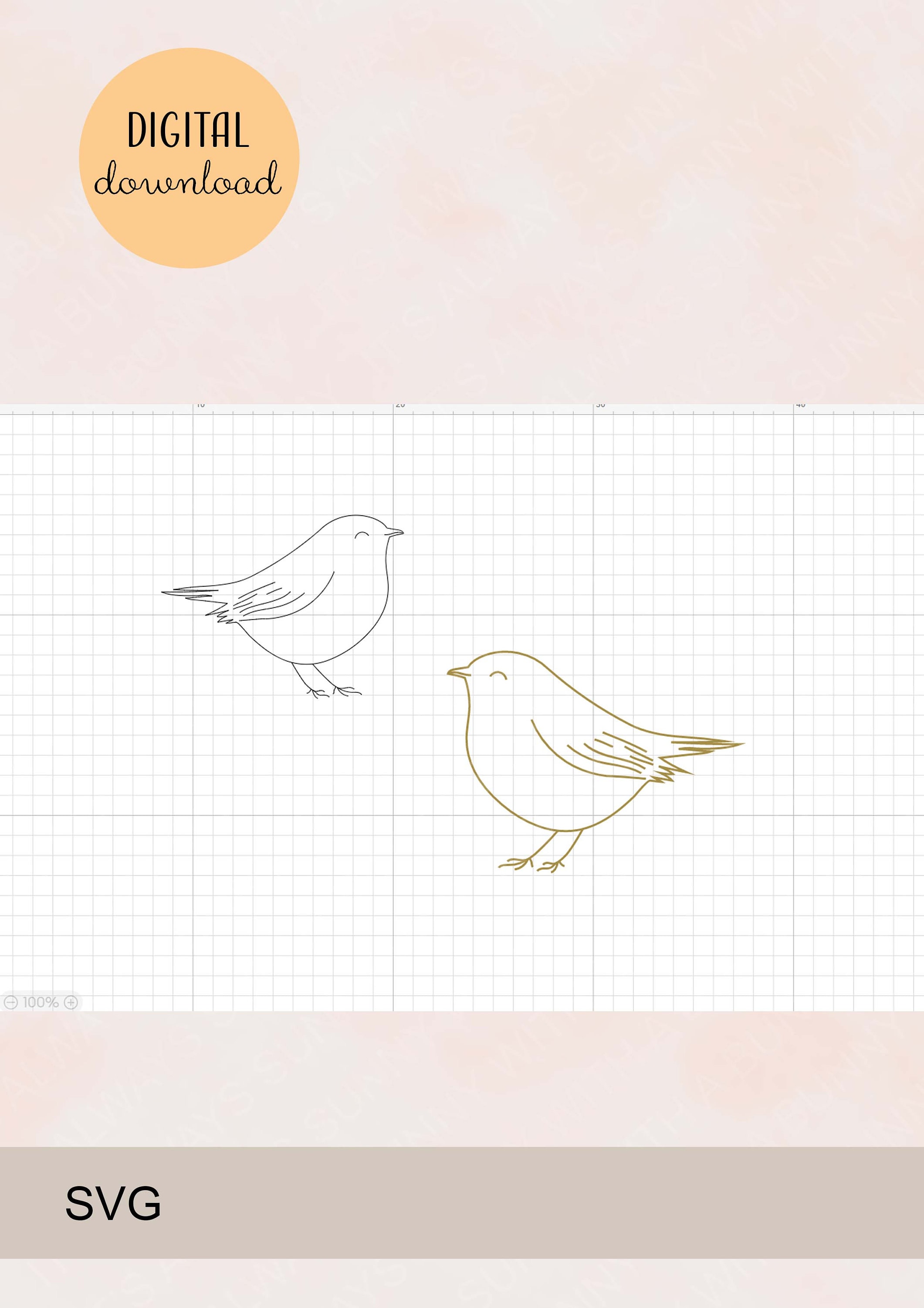 Robin Bird SVG Draw Tool File Fro Cricut - Etsy