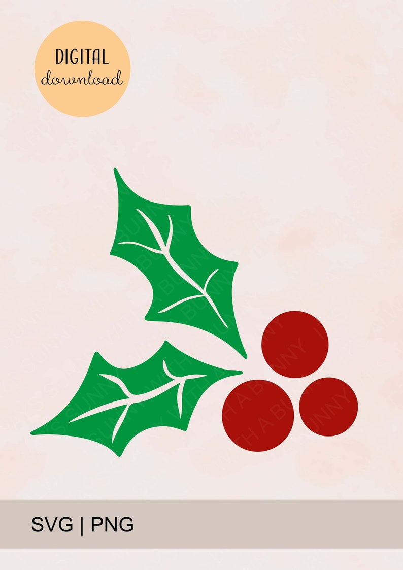 Mistletoe SVG, Christmas Mistletoe SVG, Christmas Clip Art, Mistletoe ...