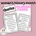 Women's History Month Quotes Coloring Pages | Growth Mindset Quotes - Etsy