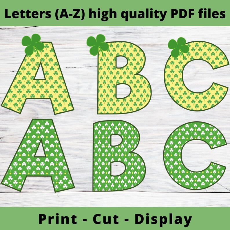 St. Patrick's Day Bulletin Board Letters , March Bulletin Board ...