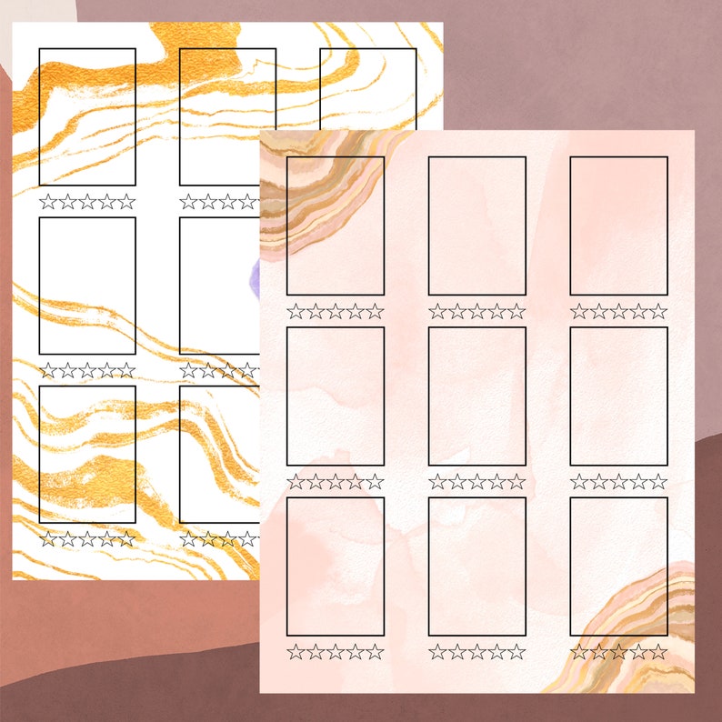 Pink 9 Book Reading Log, Fill In, With Ratings and Covers, Digital ...