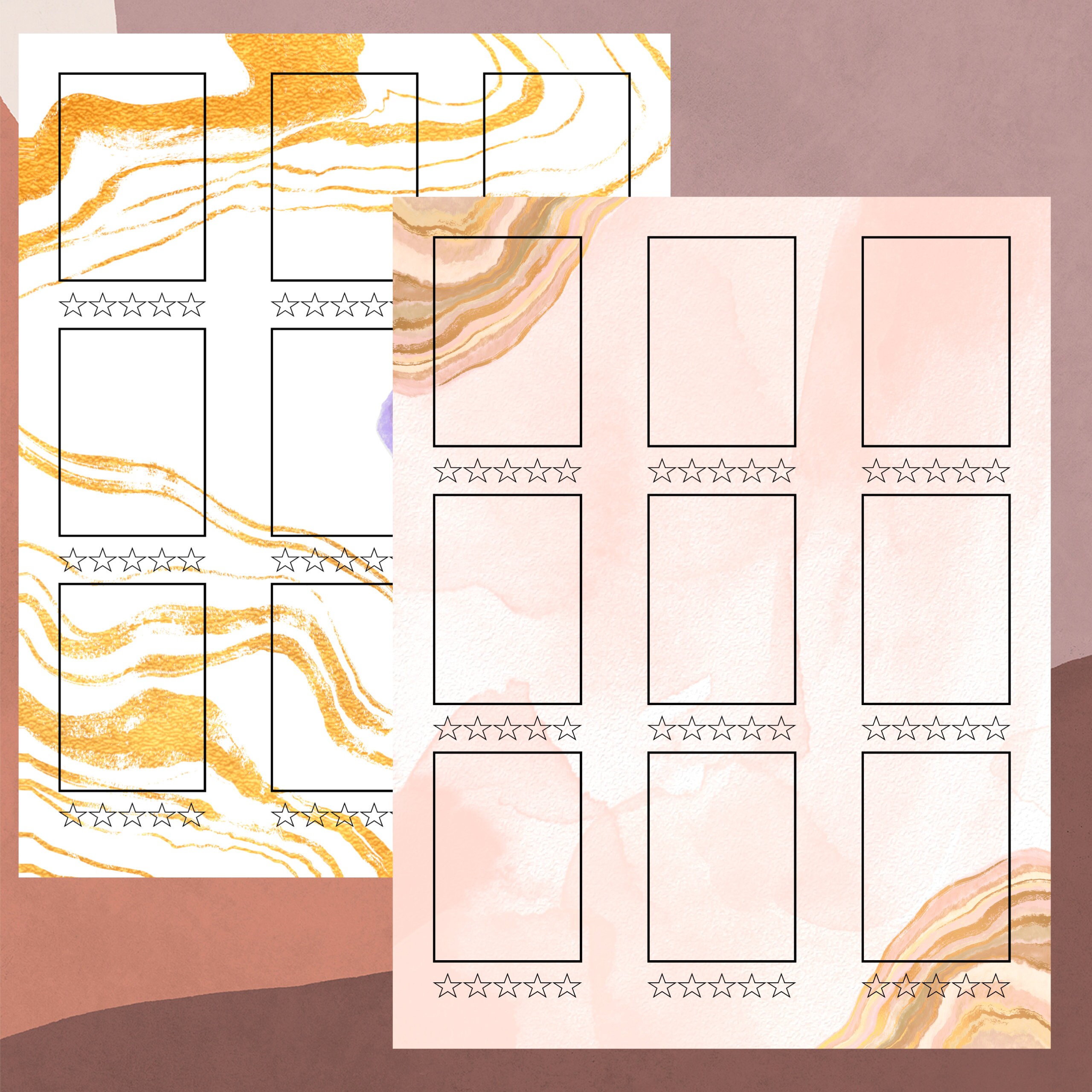 Pink 9 Book Reading Log, Fill In, With Ratings and Covers, Digital ...