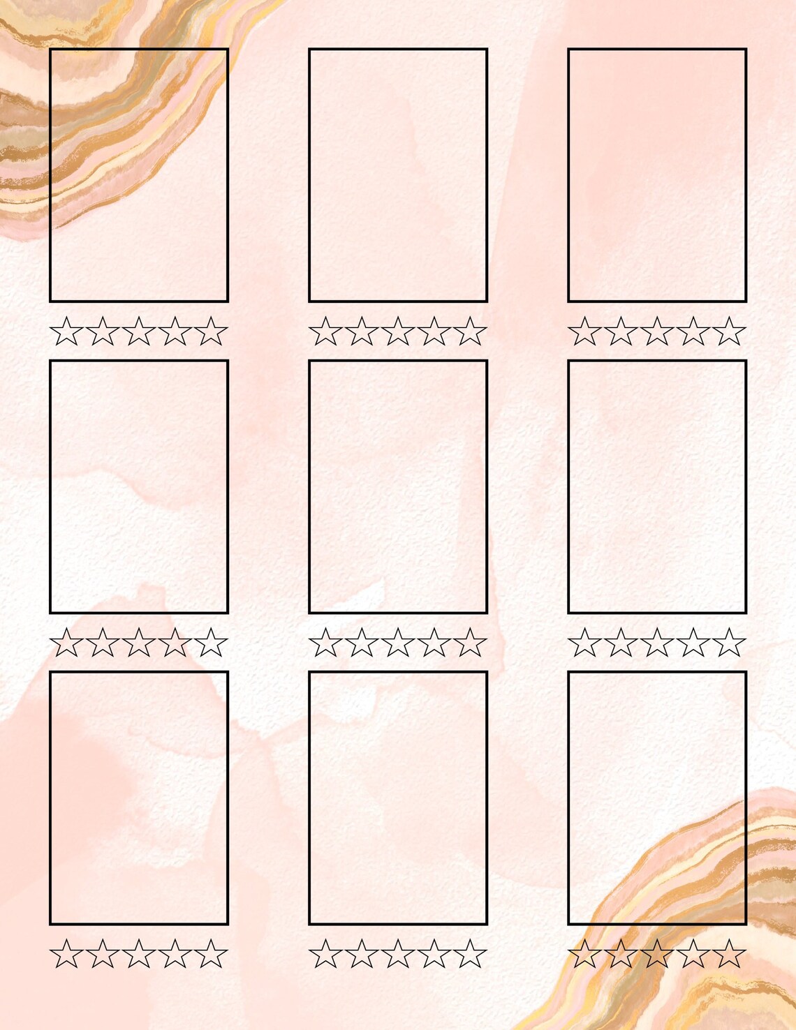 Pink 9 Book Reading Log, Fill In, With Ratings and Covers, Digital ...