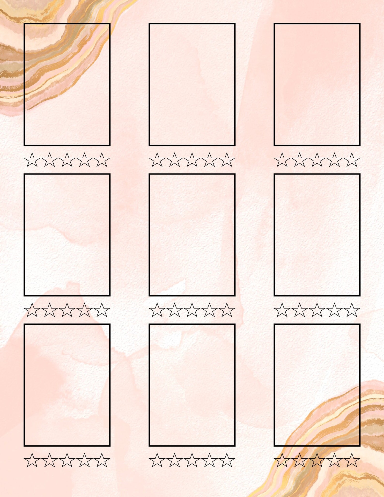 Pink 9 Book Reading Log, Fill In, With Ratings and Covers, Digital ...