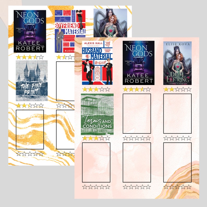 Pink 9 Book Reading Log, Fill In, With Ratings and Covers, Digital ...