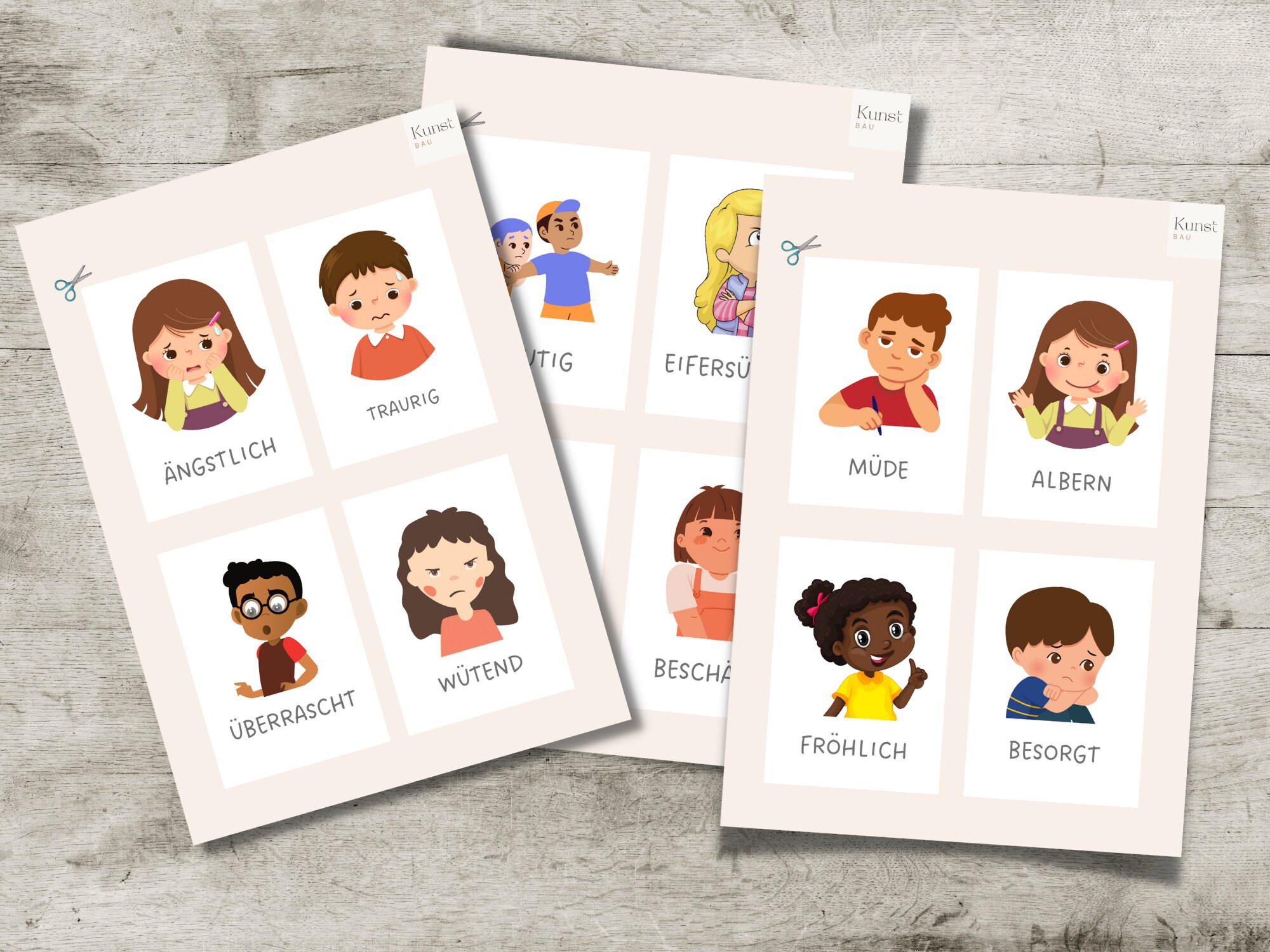 Feelings Cards | Digital Feeling Maps | Montessori Flashcards - Etsy