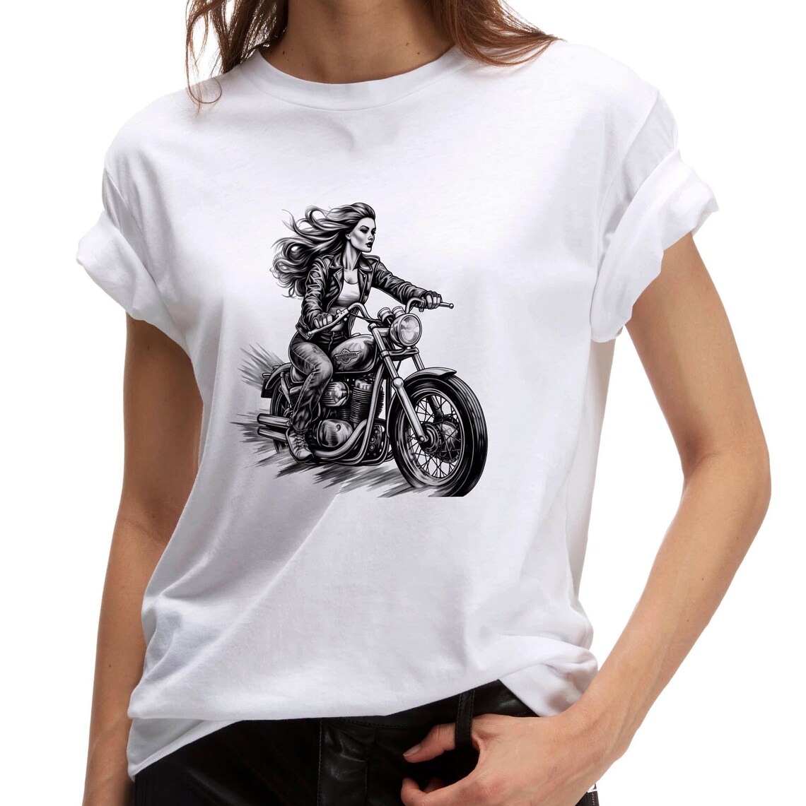Cool Woman on a Motorcycle, Biker Woman, Biker Png, Lady Biker, PNG JPG ...