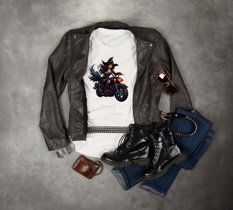 Witch Rider Motorcycle Halloween Design Instant Download - Etsy