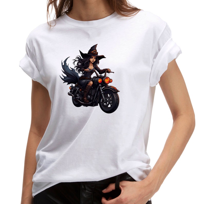 Witch Rider Motorcycle Halloween Design Instant Download - Etsy