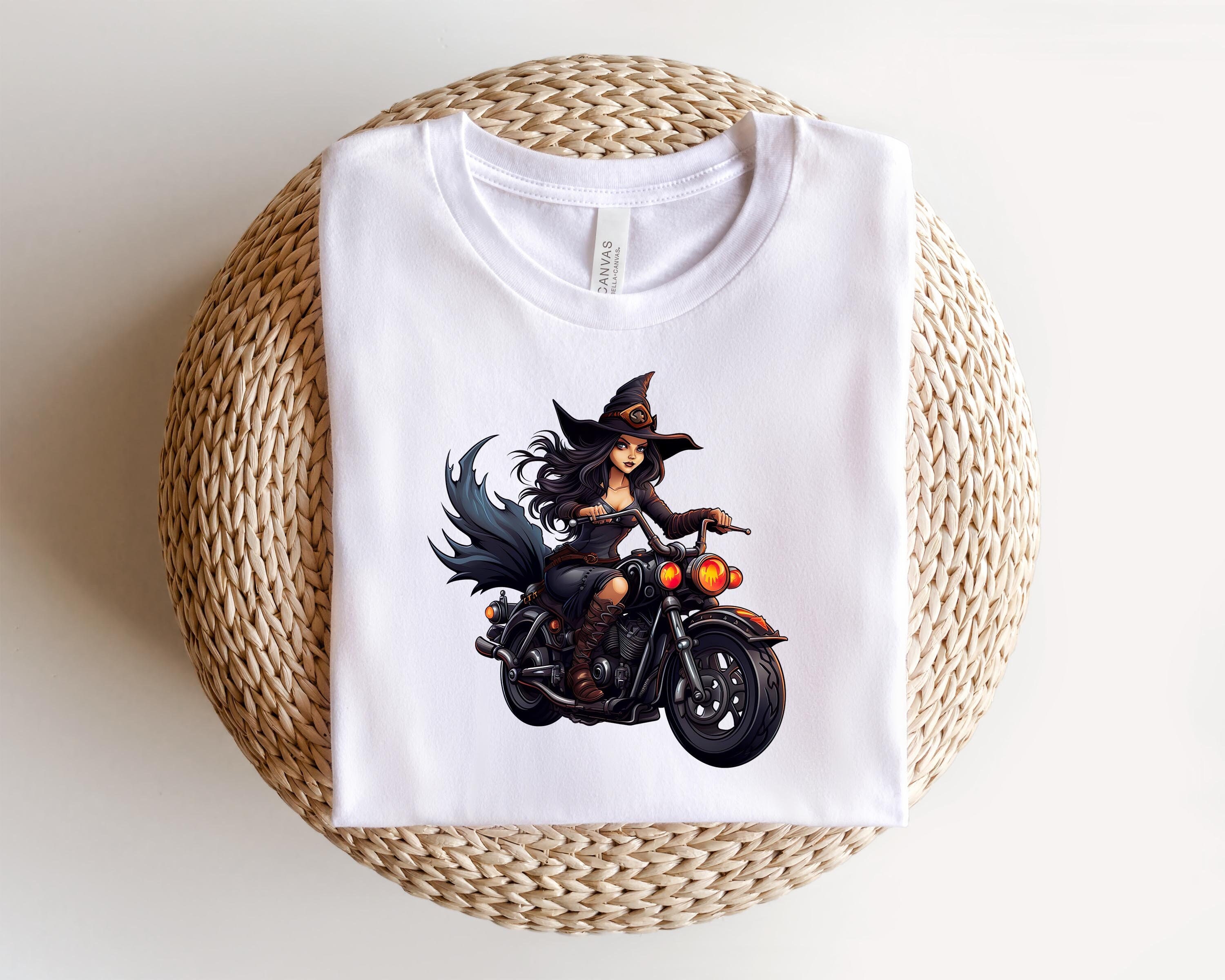 Witch Rider Motorcycle Halloween Design Instant Download - Etsy